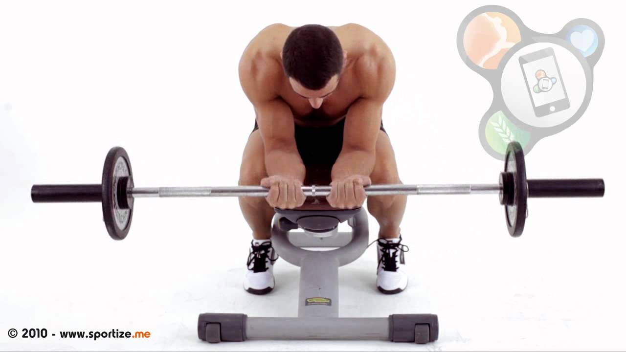 Curl de muñeca con barra - YouTube