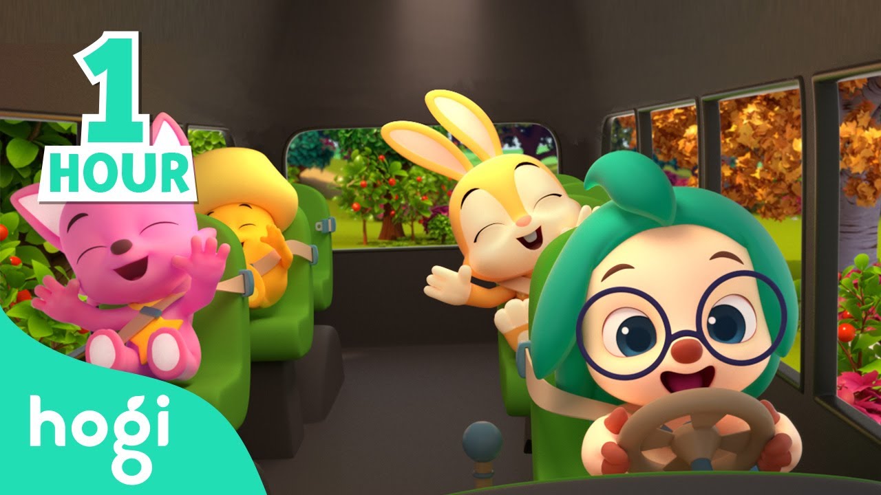 [1 HOUR LOOP] The Wheels on the Bus! 🚌｜Sing Along 🎶｜Pinkfong & Hogi ...