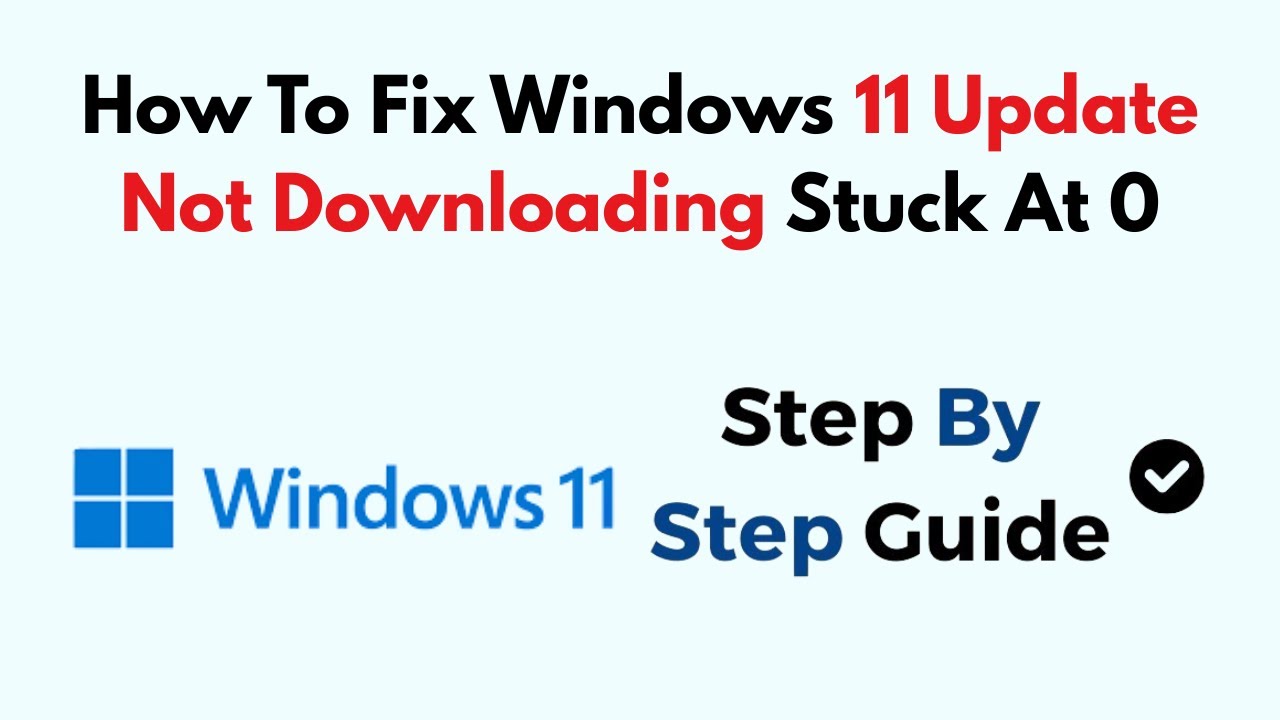 How To Fix Windows 11 Update Not Downloading Stuck At 0 - YouTube