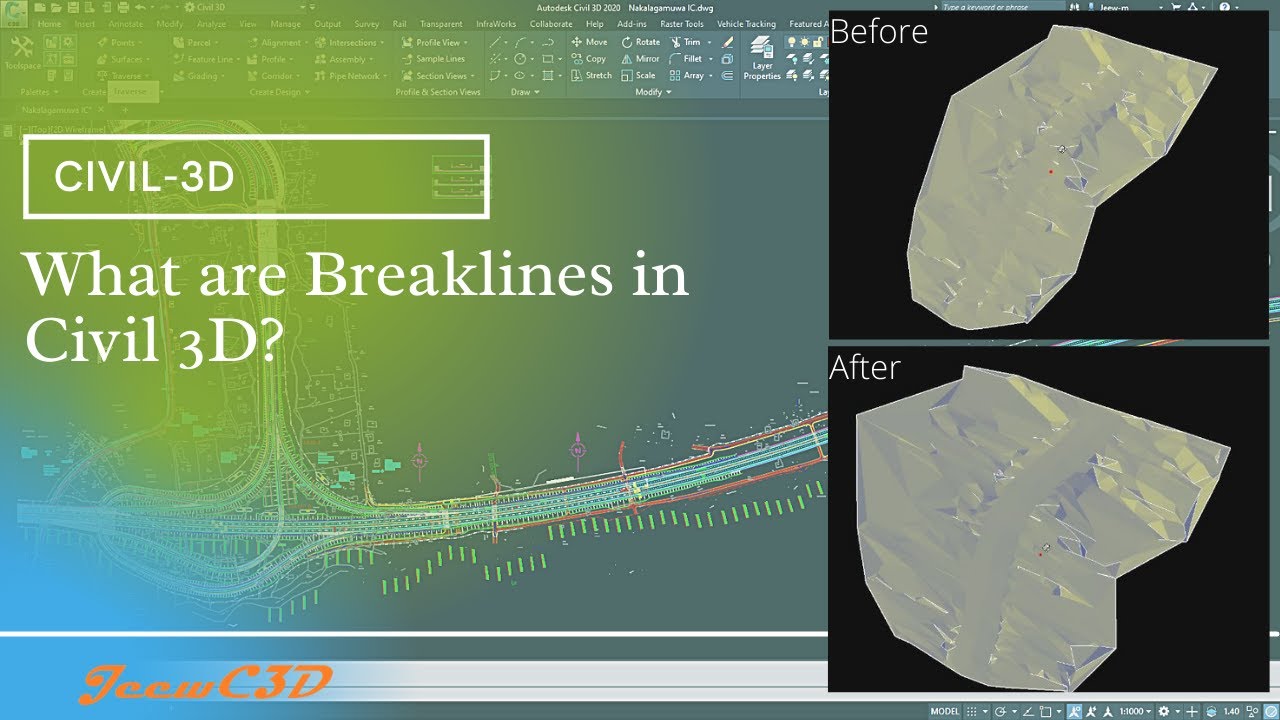 What are Breaklines in Civil 3D? - YouTube
