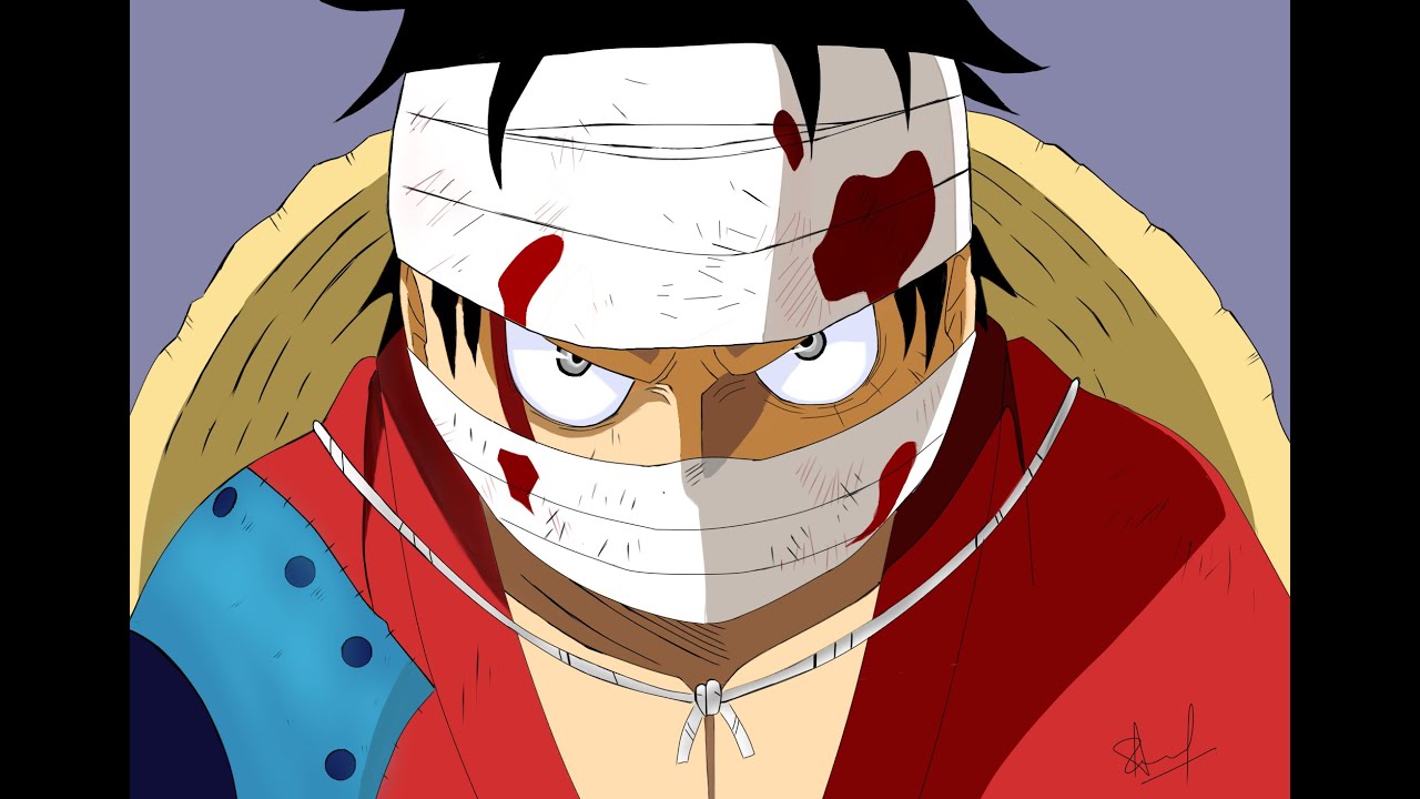 Monkey D luffy digital drawing ️ | one piece ️ | time lapse - YouTube