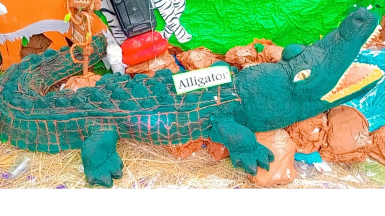 How to make alligator with thermapole easy art and craft ideas - YouTube