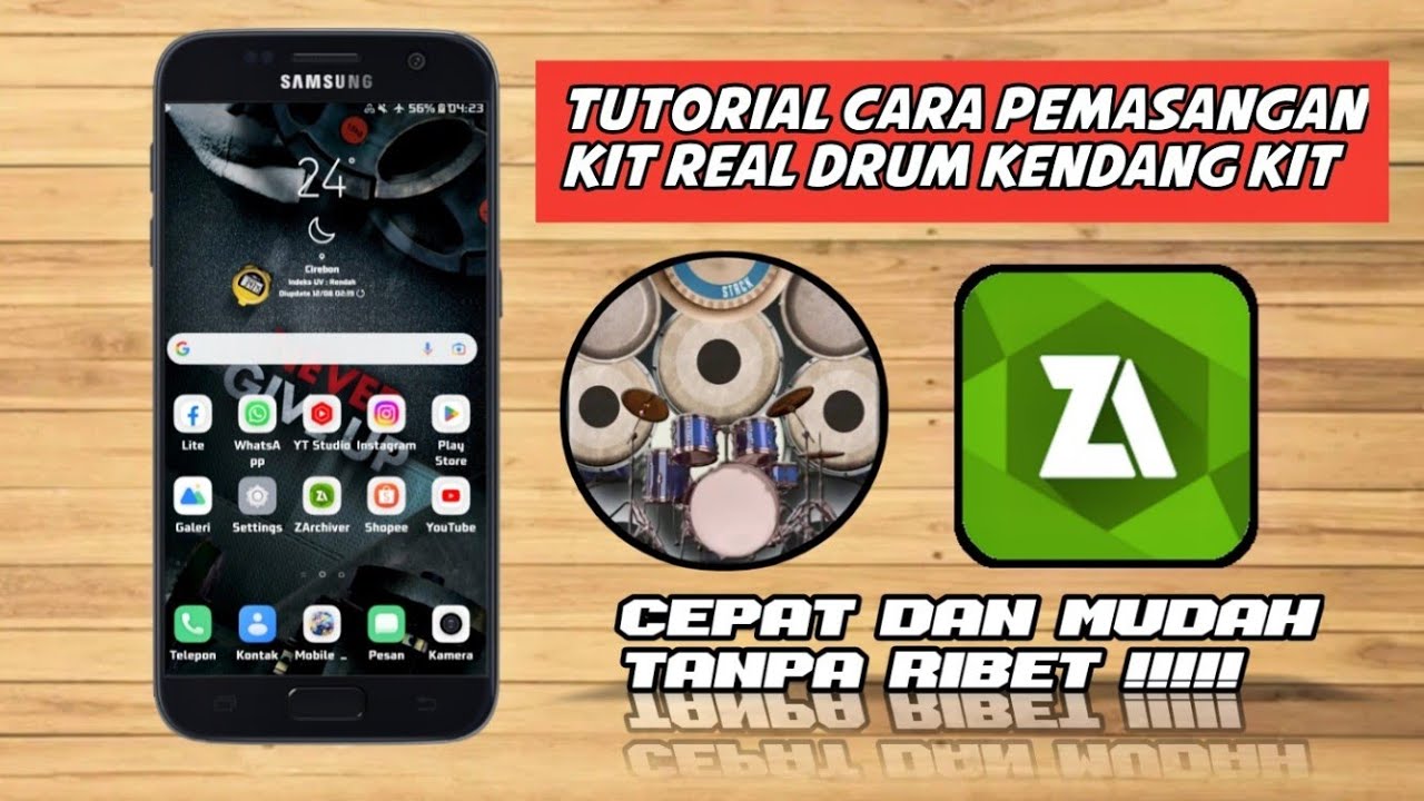 TUTORIAL SINGKAT CARA MEMASANG KIT APK REAL DRUM KENDANG KIT - YouTube
