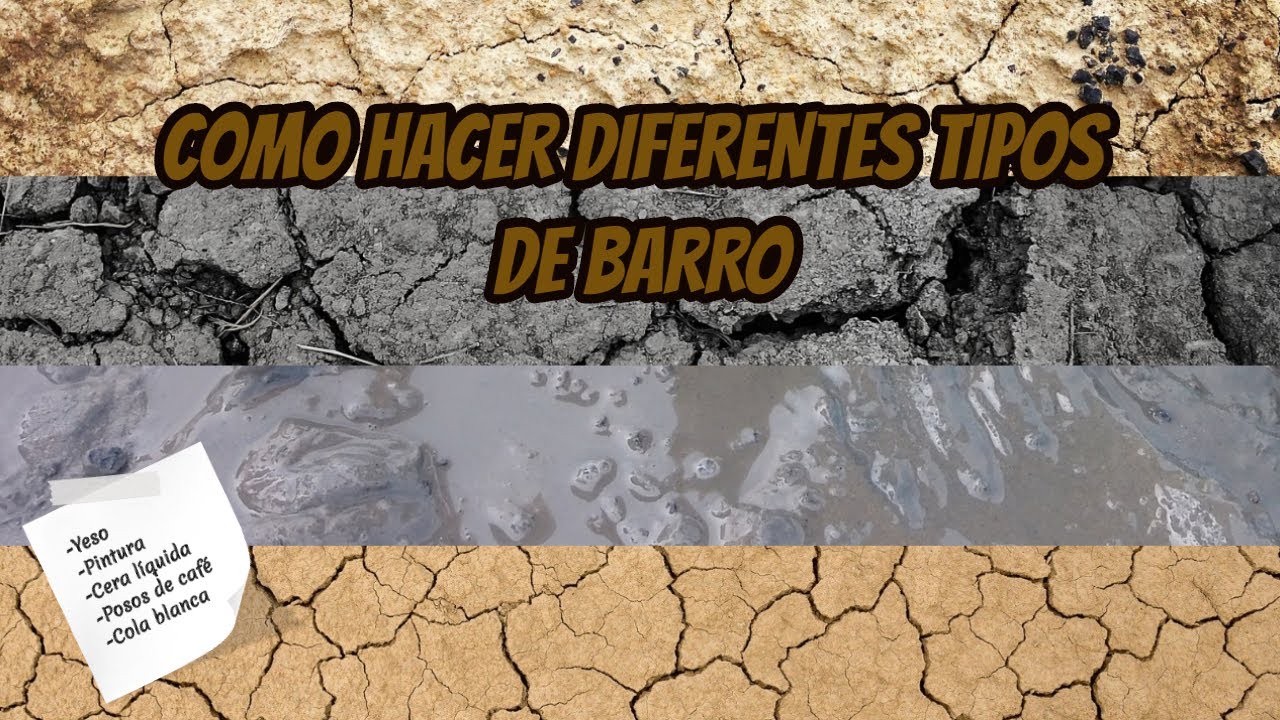 Como hacer BARRO SECO Y HÚMEDO FÁCIL, RÁPIDO Y BARATO -TUTORIAL ...