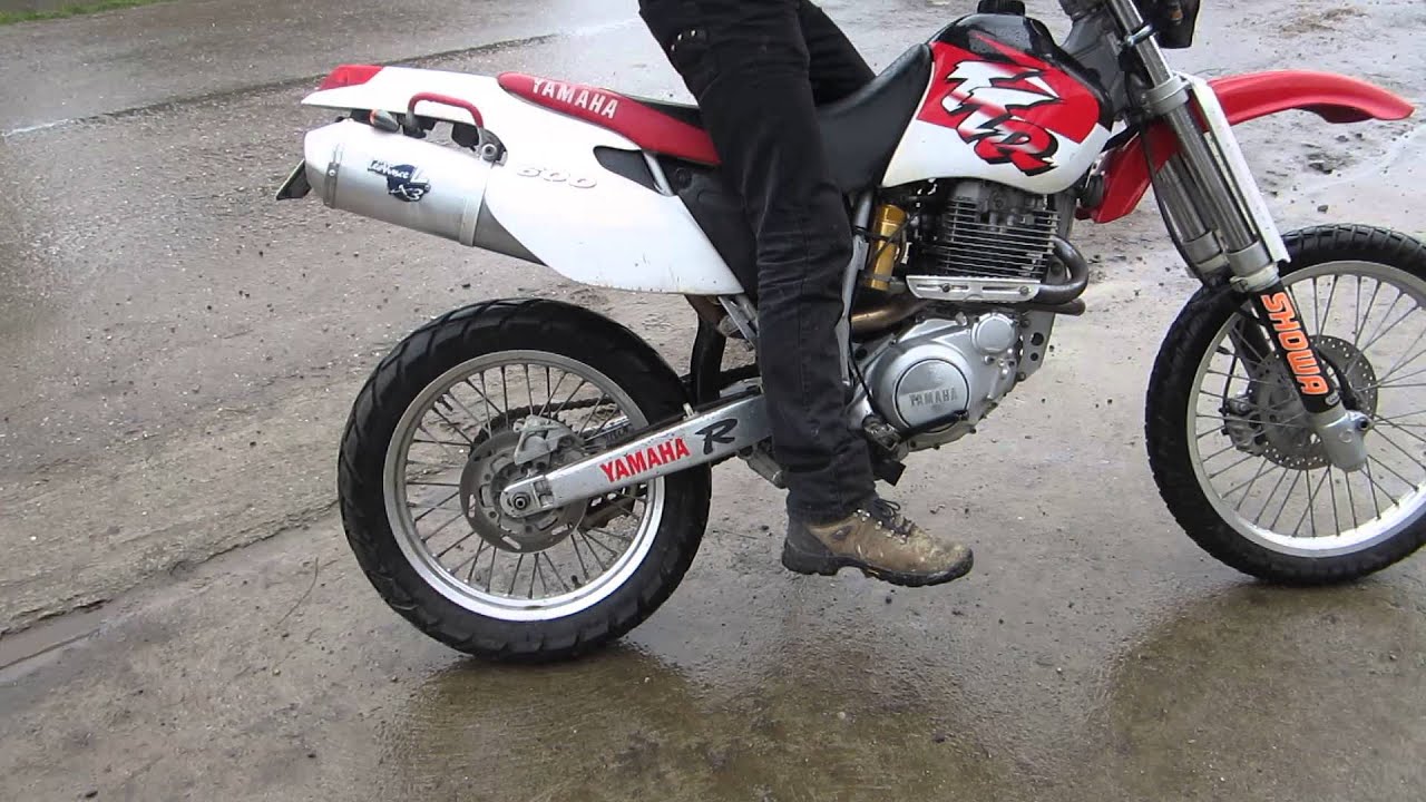 YAMAHA TT600R KICK Starting - YouTube