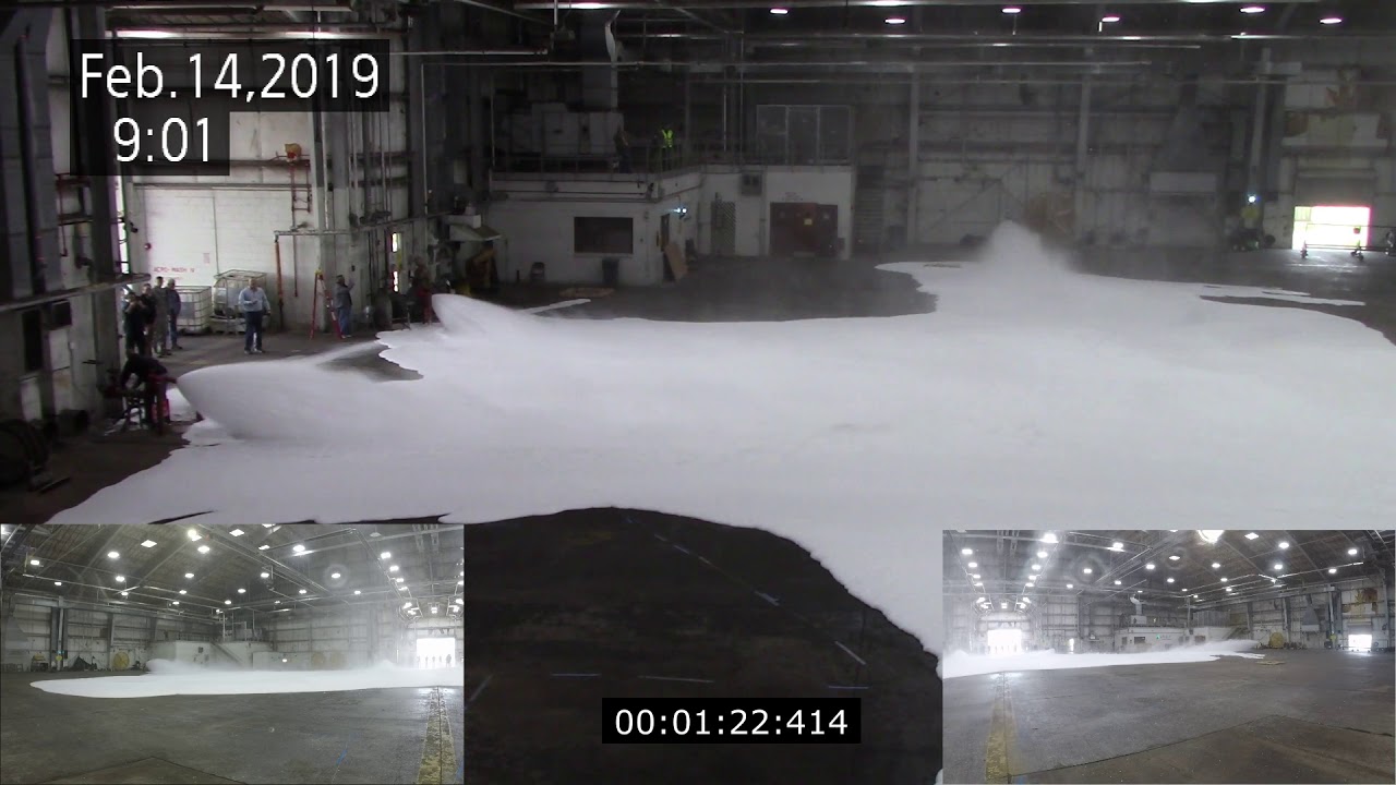 Fire Tech System - Foam System Discharge Test 2-14-19 - YouTube