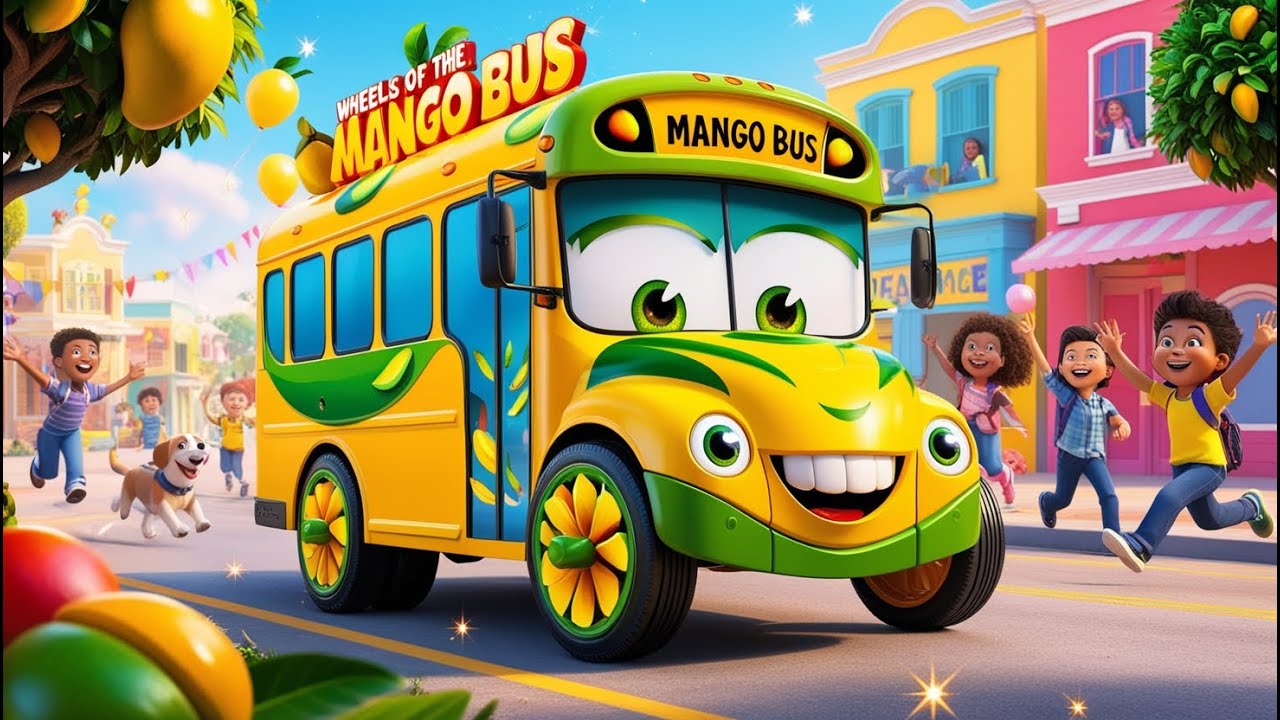 Wheels of the Mango Bus - Fun Nursery Rhyme for Kids | Learn and Sing ...
