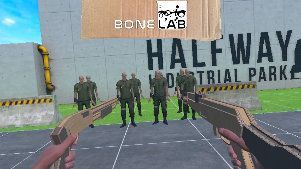 Trying out the cardboard gun MOD in BONELAB! - YouTube