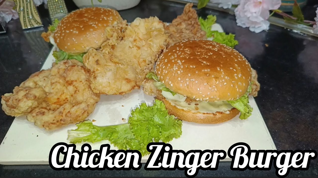 Zinger Burger Recipe | KFC Style Zinger Burger Recipe | زنگر برگر | How ...