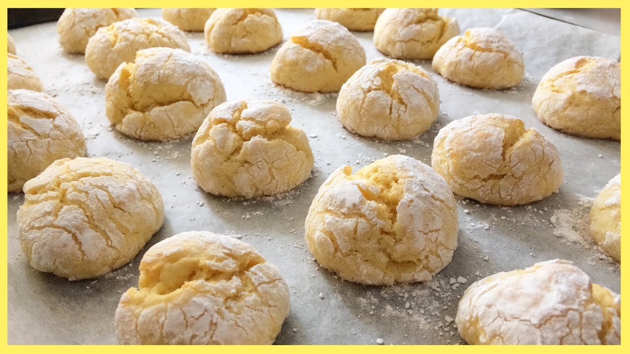 HOW TO MAKE DELICIOUS CRACKED LEMON COOKIES - YouTube