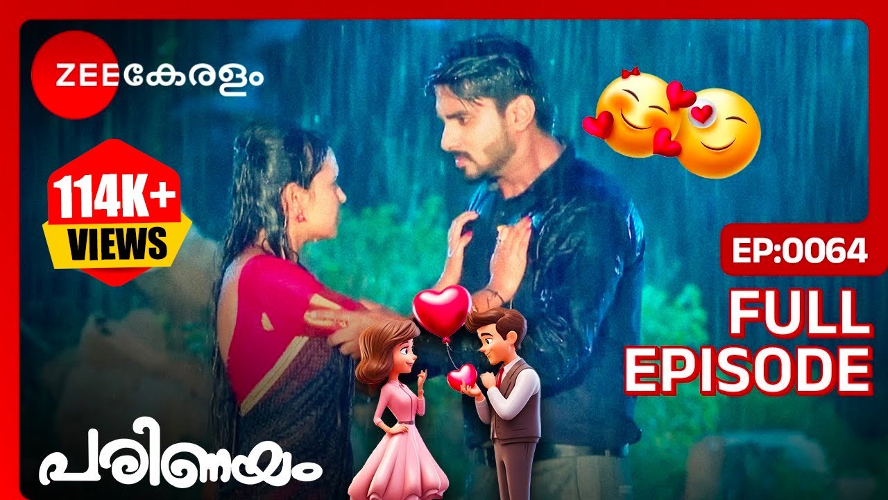 😍🥰💖Vedanth - Amulya Romance in Rain - Parinayam | Full Ep 64 | Zee Keralam - YouTube