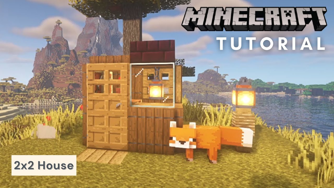 Minecraft｜How To Build A 2x2 House (Tutorial)｜2x2小屋 #7 - YouTube