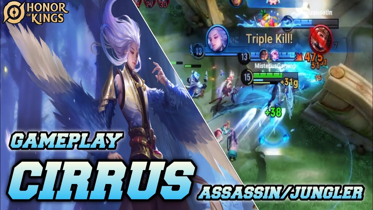 Honor of Kings (HOK) Cirrus assassin/jungler gameplay ~INSANE DAMAGE ...