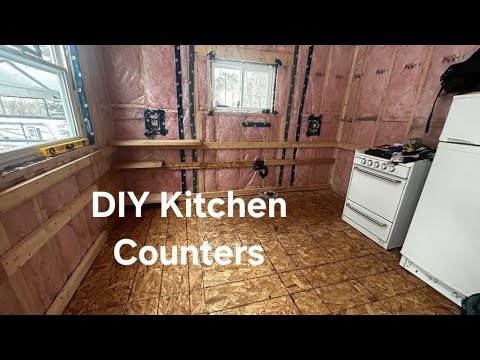 DIY Off Grid Cabin Build: Kitchen Counter - YouTube