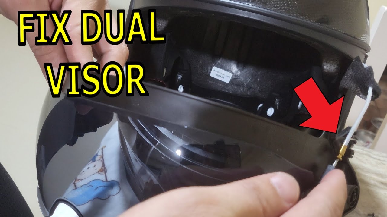 HOW TO FIX HELMET DUAL VISOR - YouTube