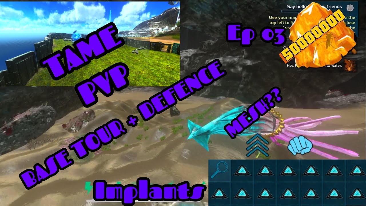 Free Amber Server [ARK MOBILE PVXC] PvP|Tame|Base Defence| Ep 03| - YouTube