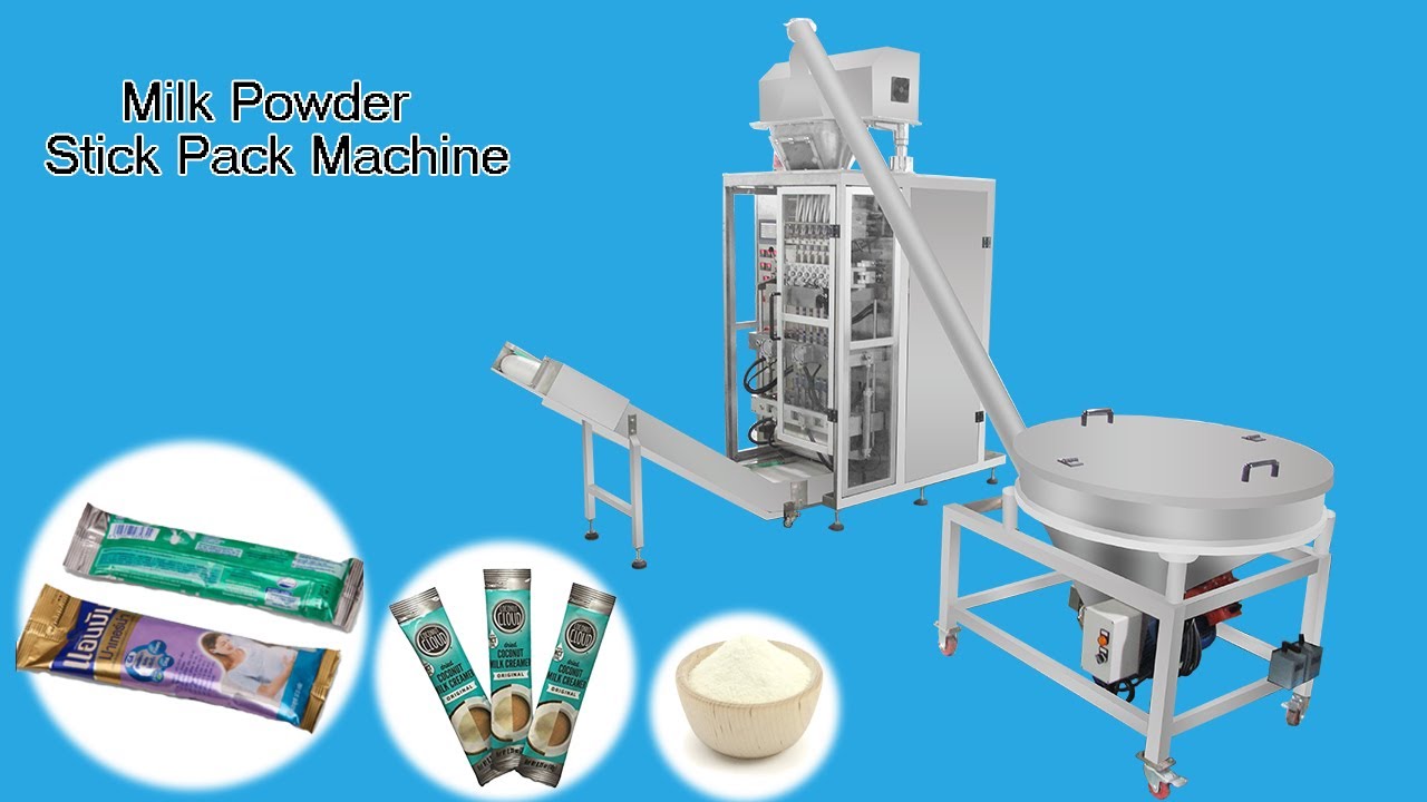 3 lanes milk powder sachet packing machine, medical powder stick pack ...