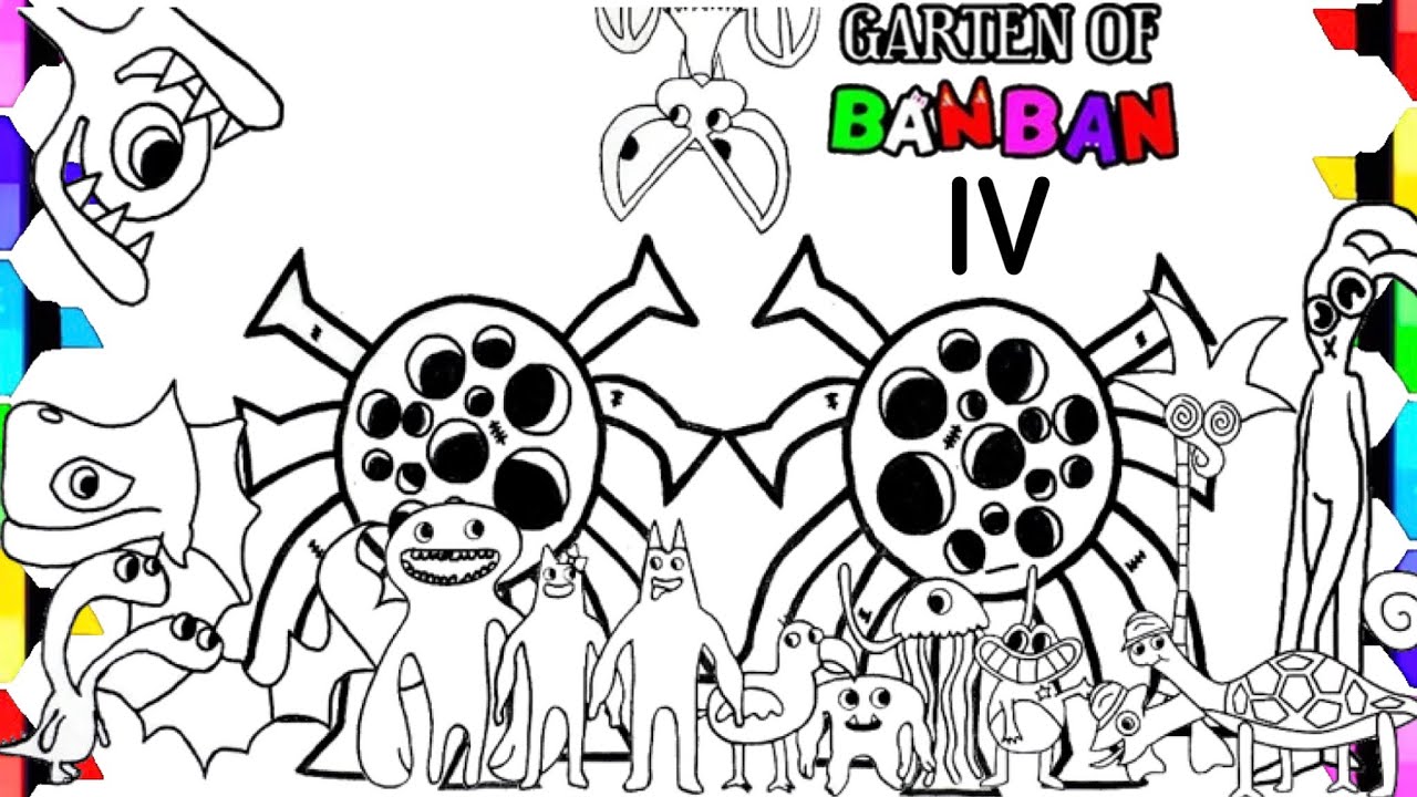 Garten of Banban 4 Fan art,NEW COLORING PAGES / How to Color Banban 4 ...