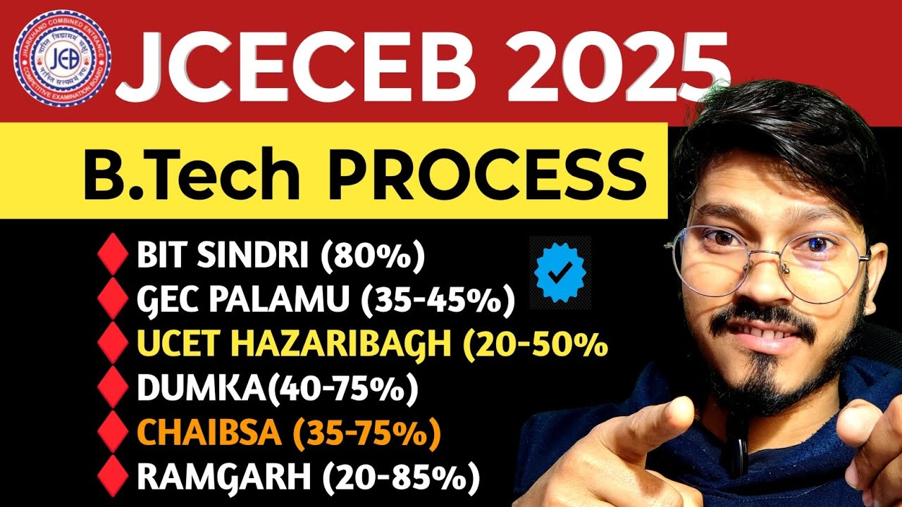 🔴JCECEB 2025 | B.Tech Process | Per% vs College | Cutoff 2025 ...