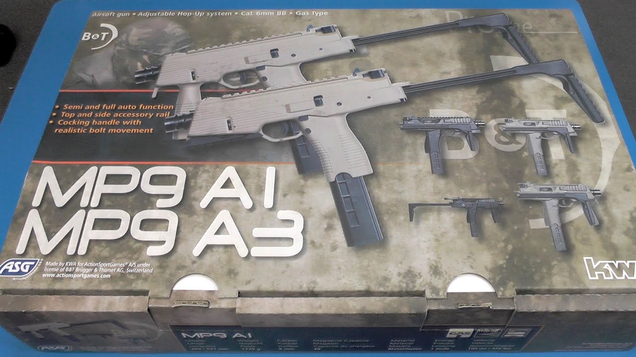 Unboxing & initial impressions: ASG/KWA MP9A1 GBB - YouTube