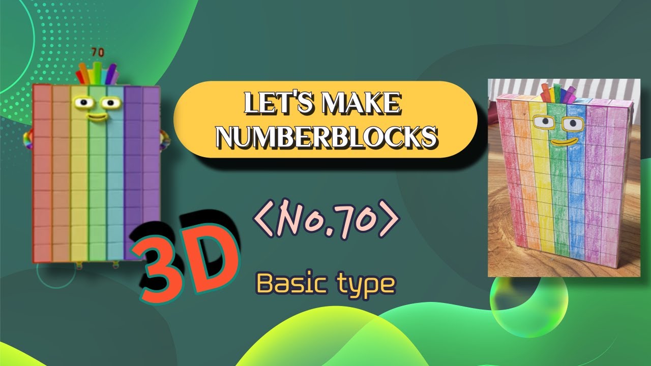 Let's make Numberblocks (No.70 basic type) - YouTube