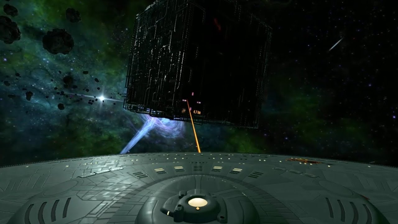 USS Enterprise NCC-1701 D Destroyed Borg Cube! Three of Us! Star Trek: Bridge Crew - Red ...