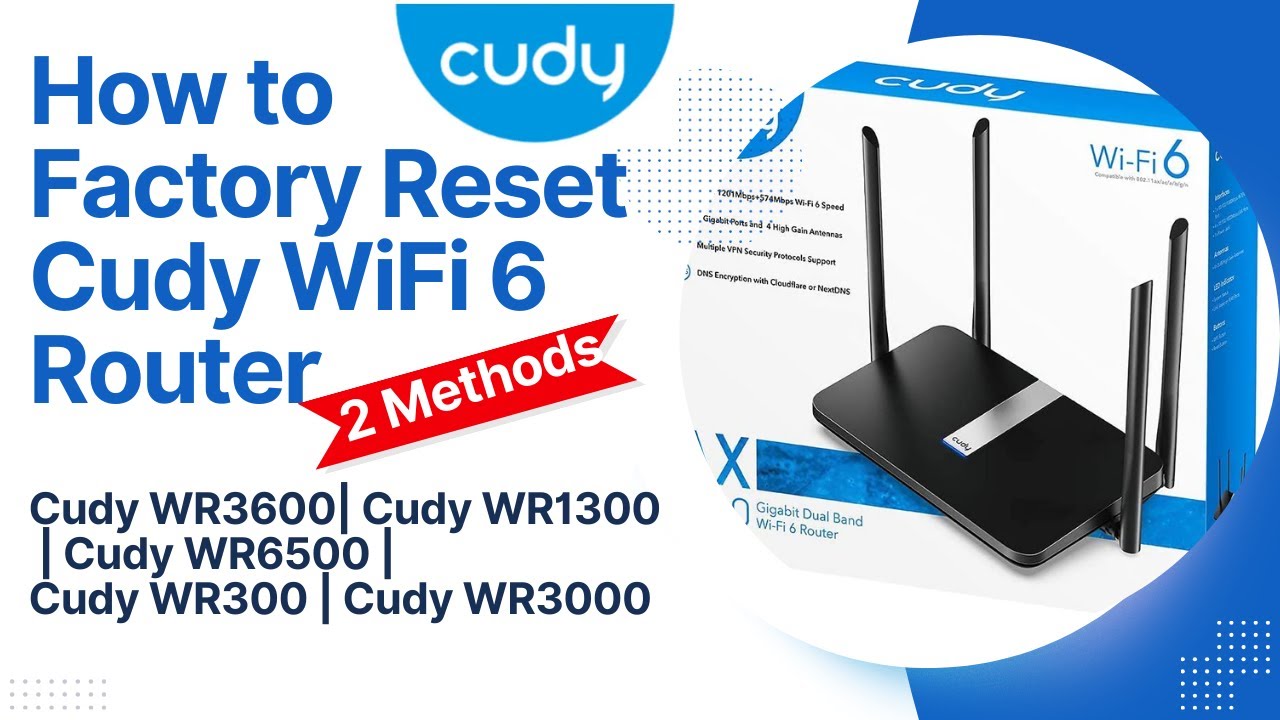 Cudy WIFI 6 Router Factory Reset if Password Forget | Cudy WR3000 ...