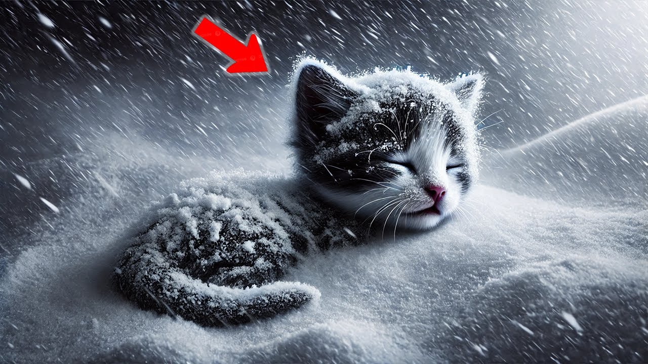Frozen Cat Pleads to Enter a Cabin During a Blizzard—What Happens Next ...