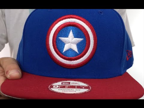Captain America 'QUARTER-SUB SNAPBACK' Royal-Red Hat by New Era - YouTube