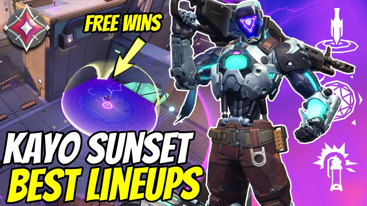 Top 20 Kayo Sunset Lineups - Must Know Tricks Valorant - YouTube