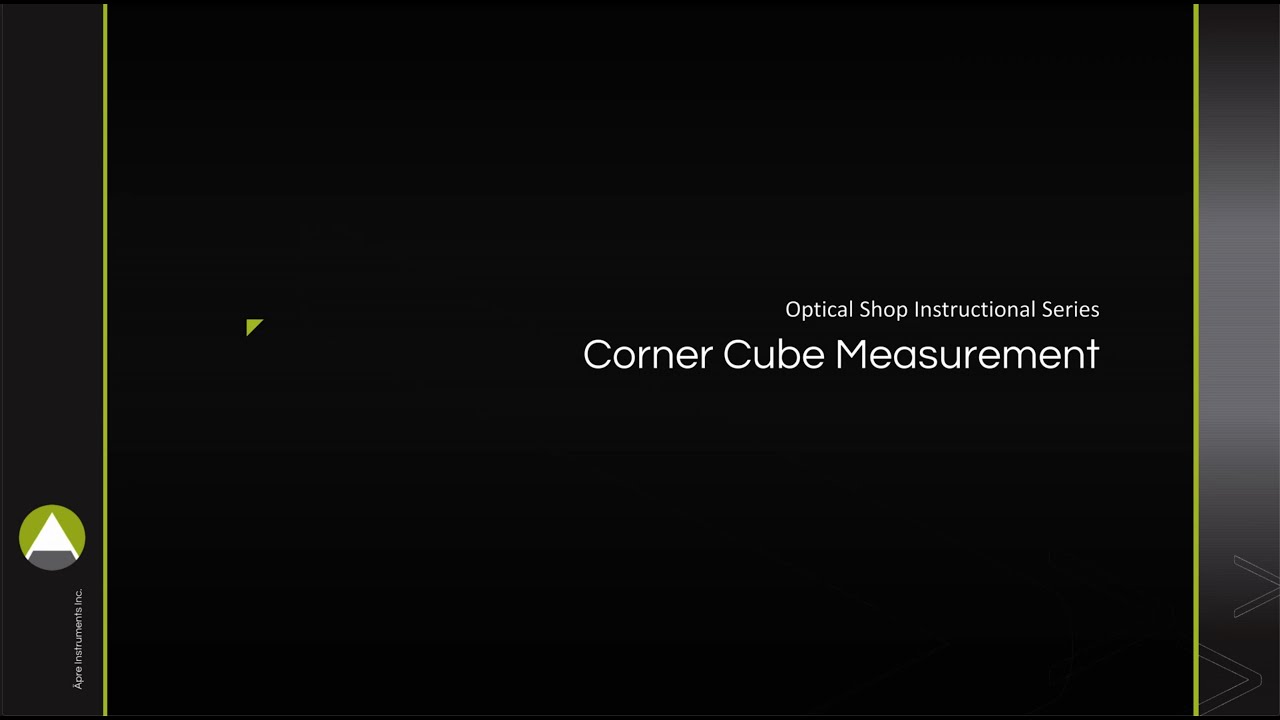 How to Measure a Corner Cube Retro-Reflector Measurement | Step by Step ...