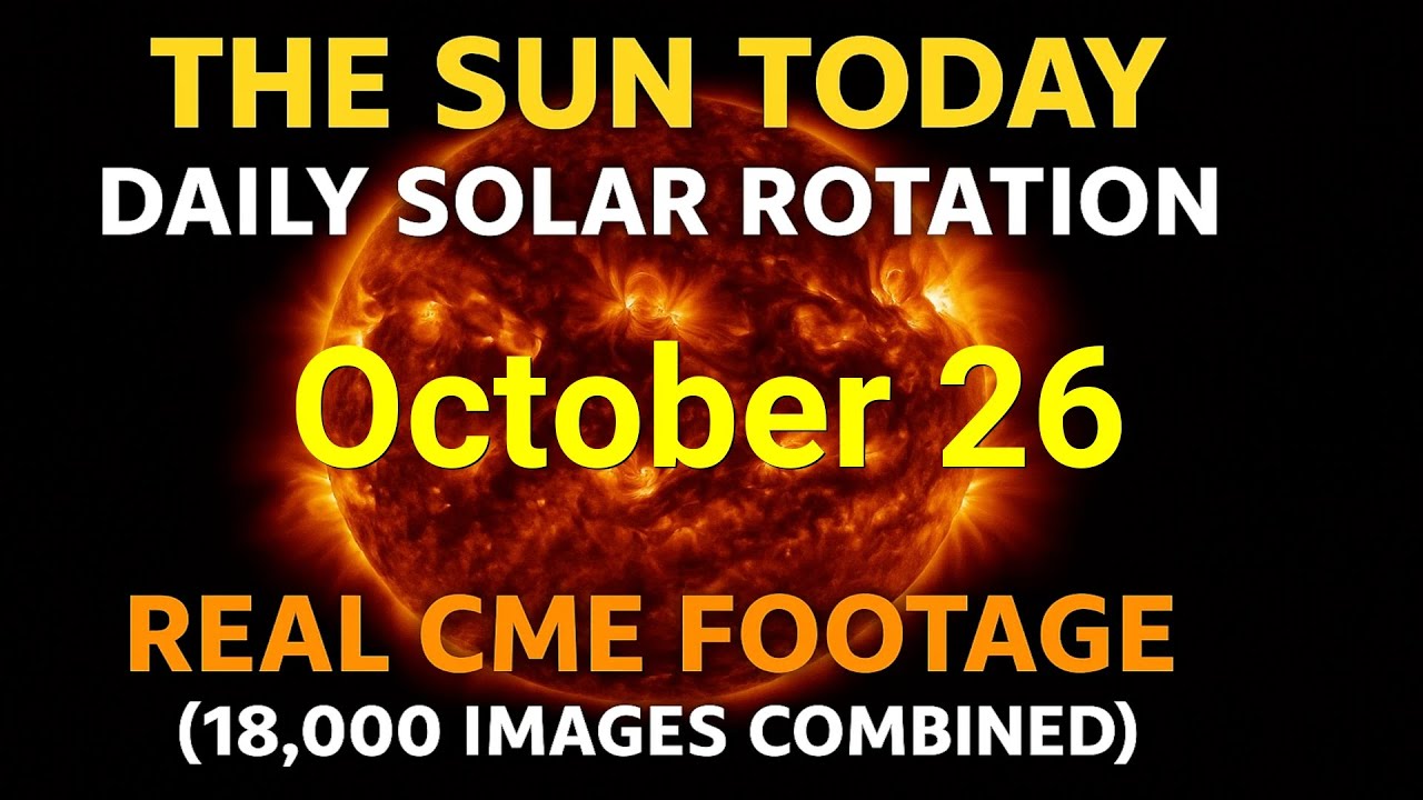 🌤 ☀️ The Sun Today: Daily Solar Rotation & Real CME Footage (36,000 ...