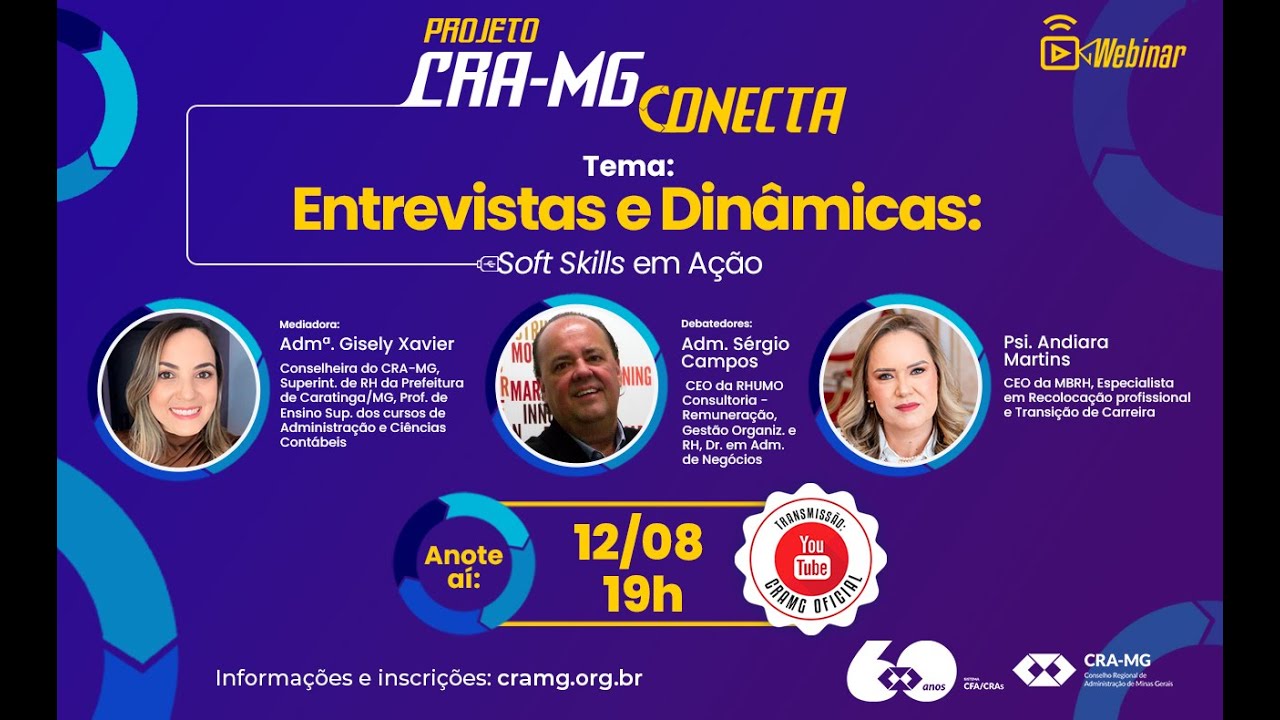 CRA-MG Conecta - Entrevistas e Dinâmicas - YouTube