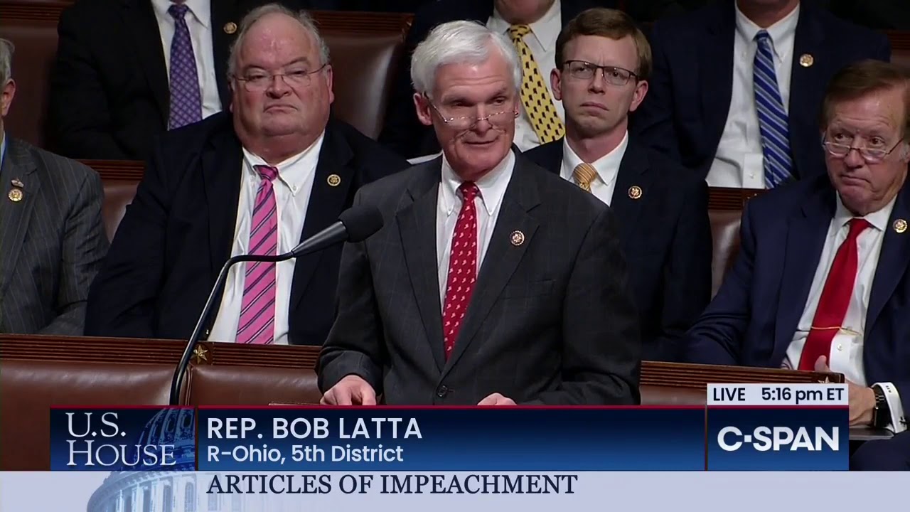 Congressman Bob Latta Speaks In Opposition of Impeachment - YouTube