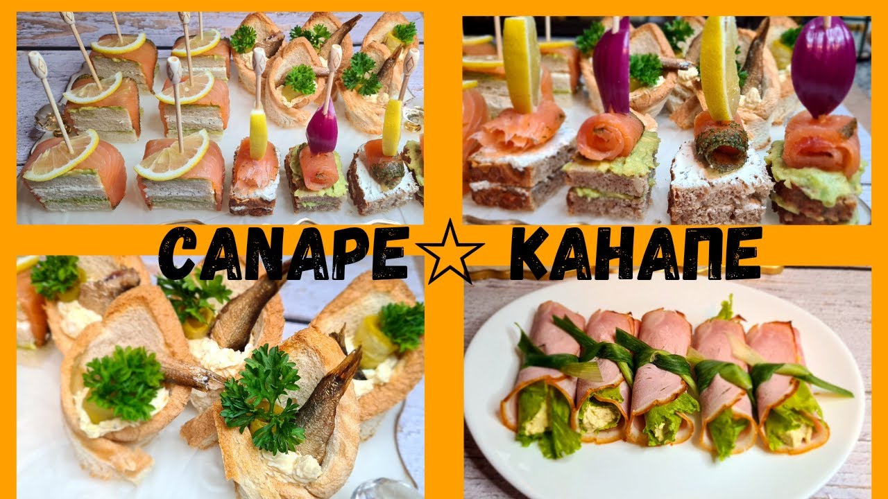 Закуски и Канапе на новогодний стол. - YouTube