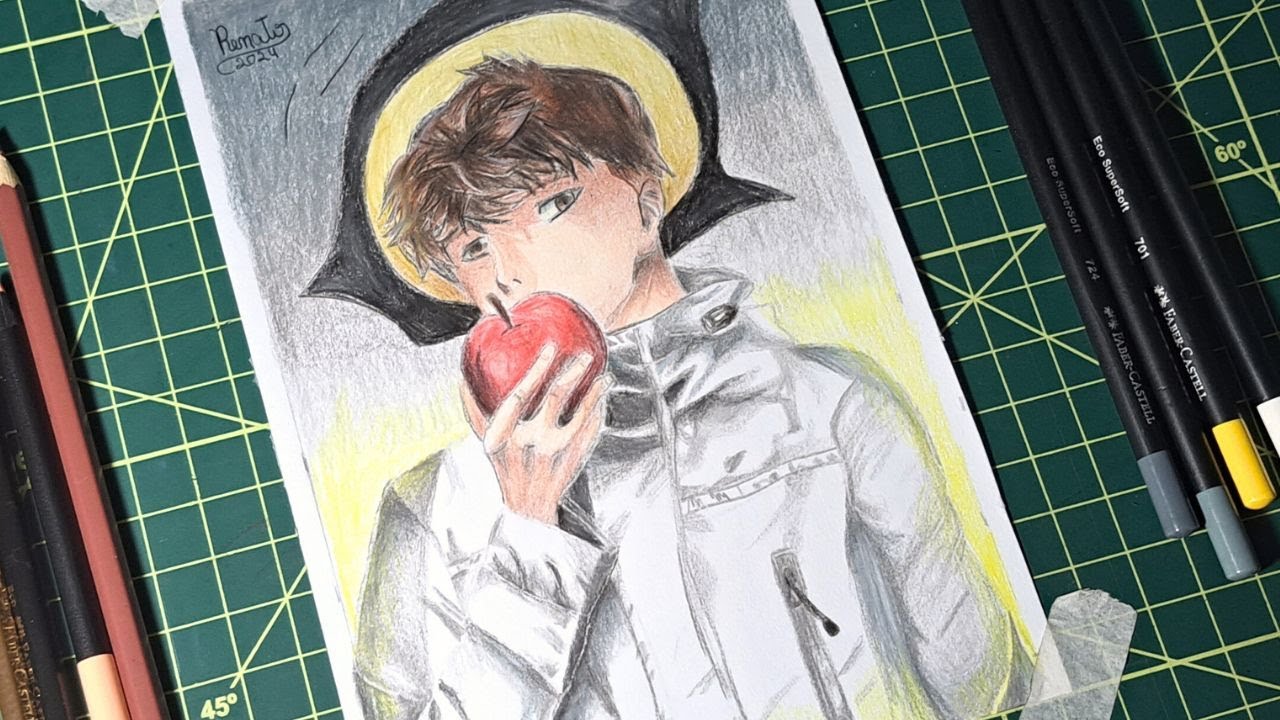 Drawing Minoru Tanaka - KIRA - [Death Note] - YouTube