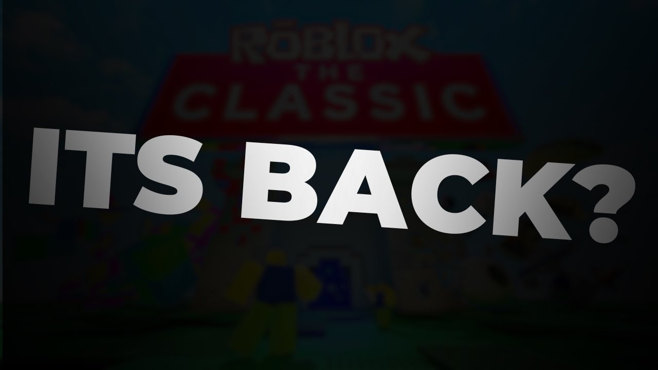 Old Roblox is coming back? - YouTube