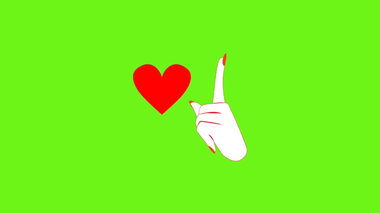 Green Screen HEART (3) Button Animation Cute | Free To Use Green Screen ...