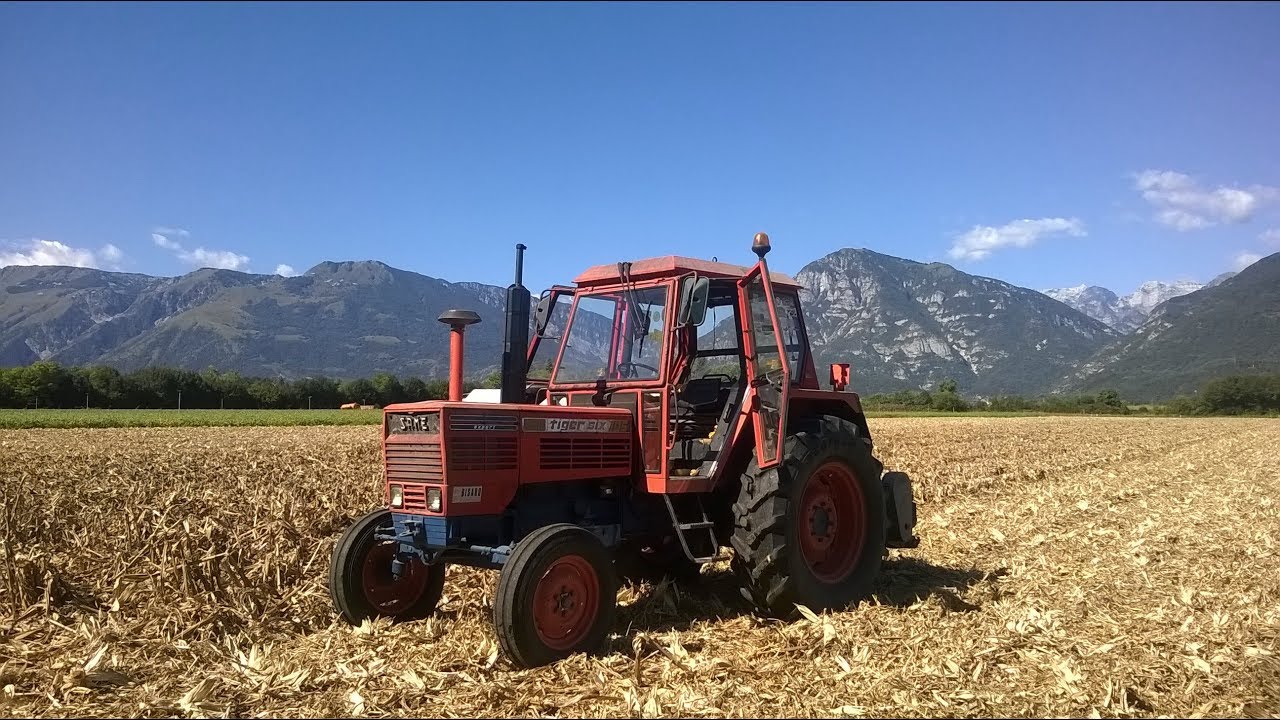 Same TIGER six 6 cilindri sound - trinciatura stocchi mais [GoPro ...