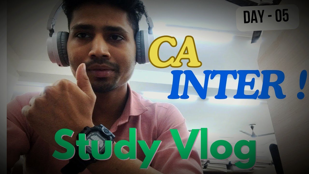 CA Intermediate study vlog || productive day || a life of CA students ...