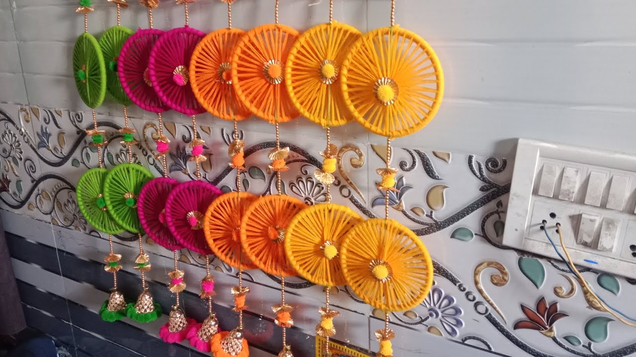 How to make a ring hanging design DIY said hanging design # ring ...