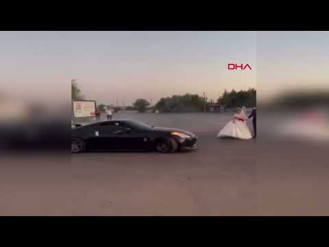 Drift atarak düğüne giden sürücüye 20 bin 342 TL ceza