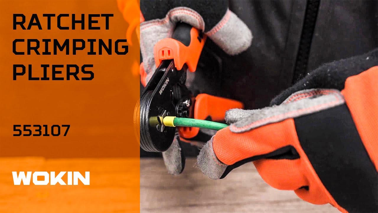 WOKIN Ratchet Crimping Pliers AWG 23-7 Ratchet Wire Crimper Tool - YouTube