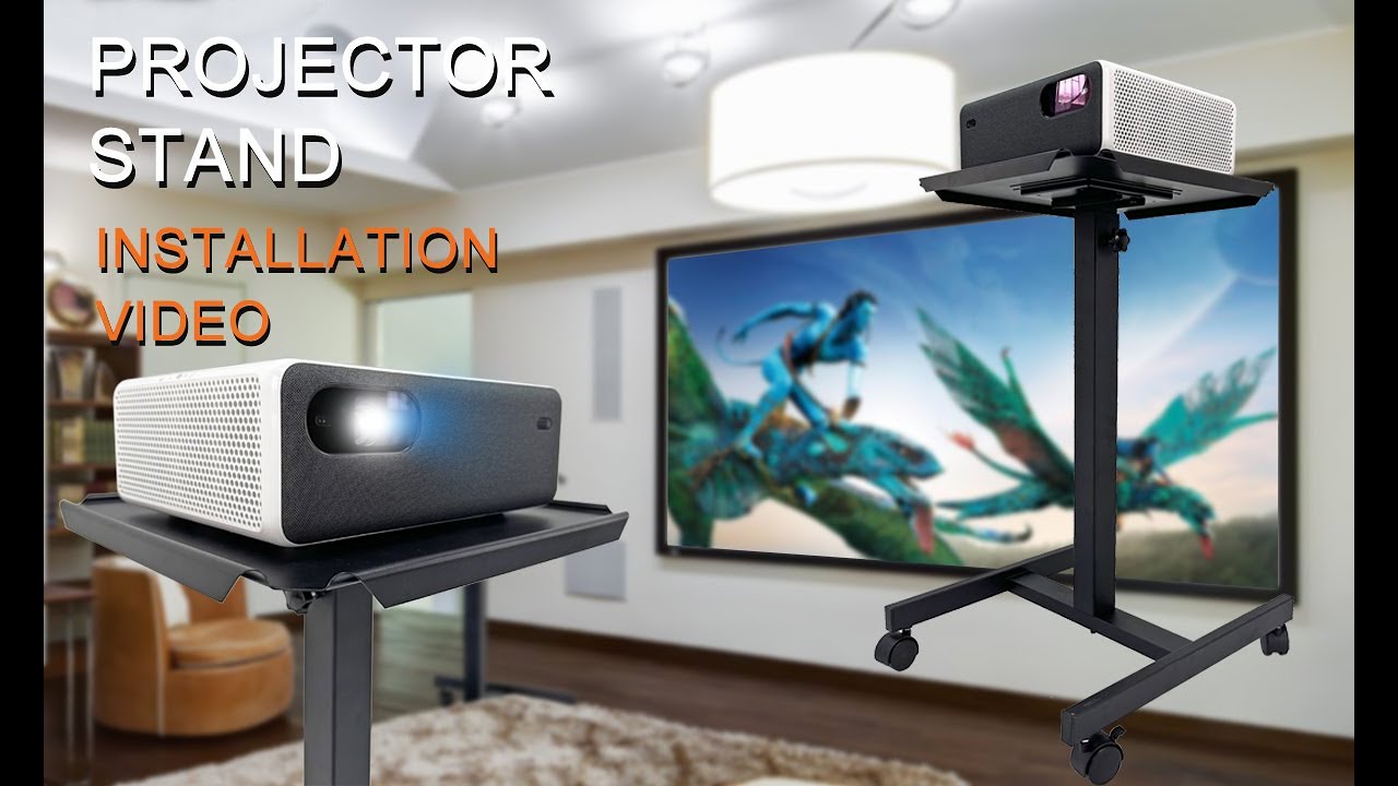 Mobile Projector Stand Rolling Height Adjustable Projector Presentation ...