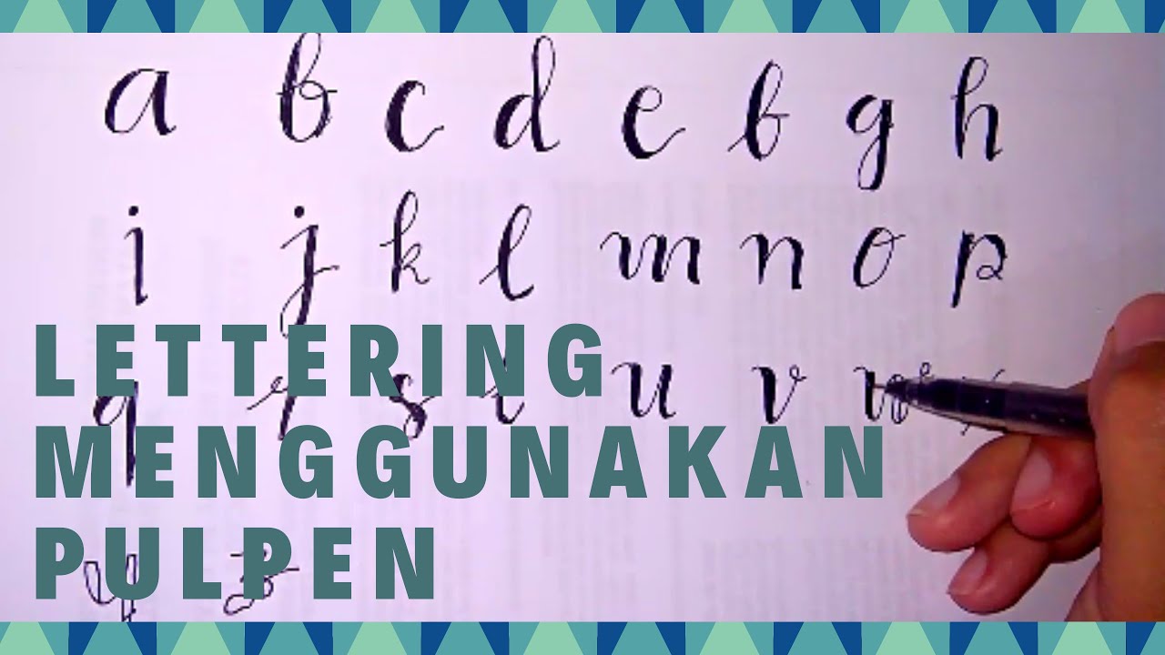 Belajar lettering pake pulpen. Ga kalah seruuu - YouTube