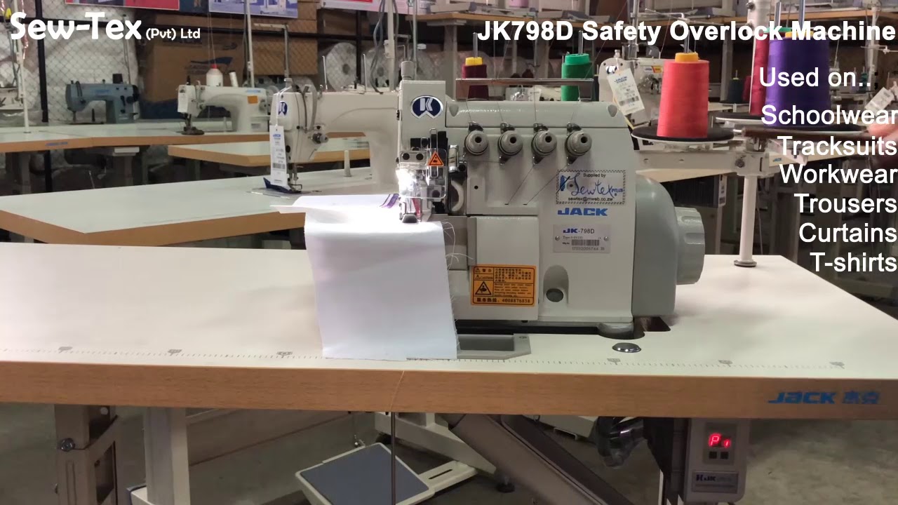 Sew-Tex JK798 Safety Overlock Machine - YouTube