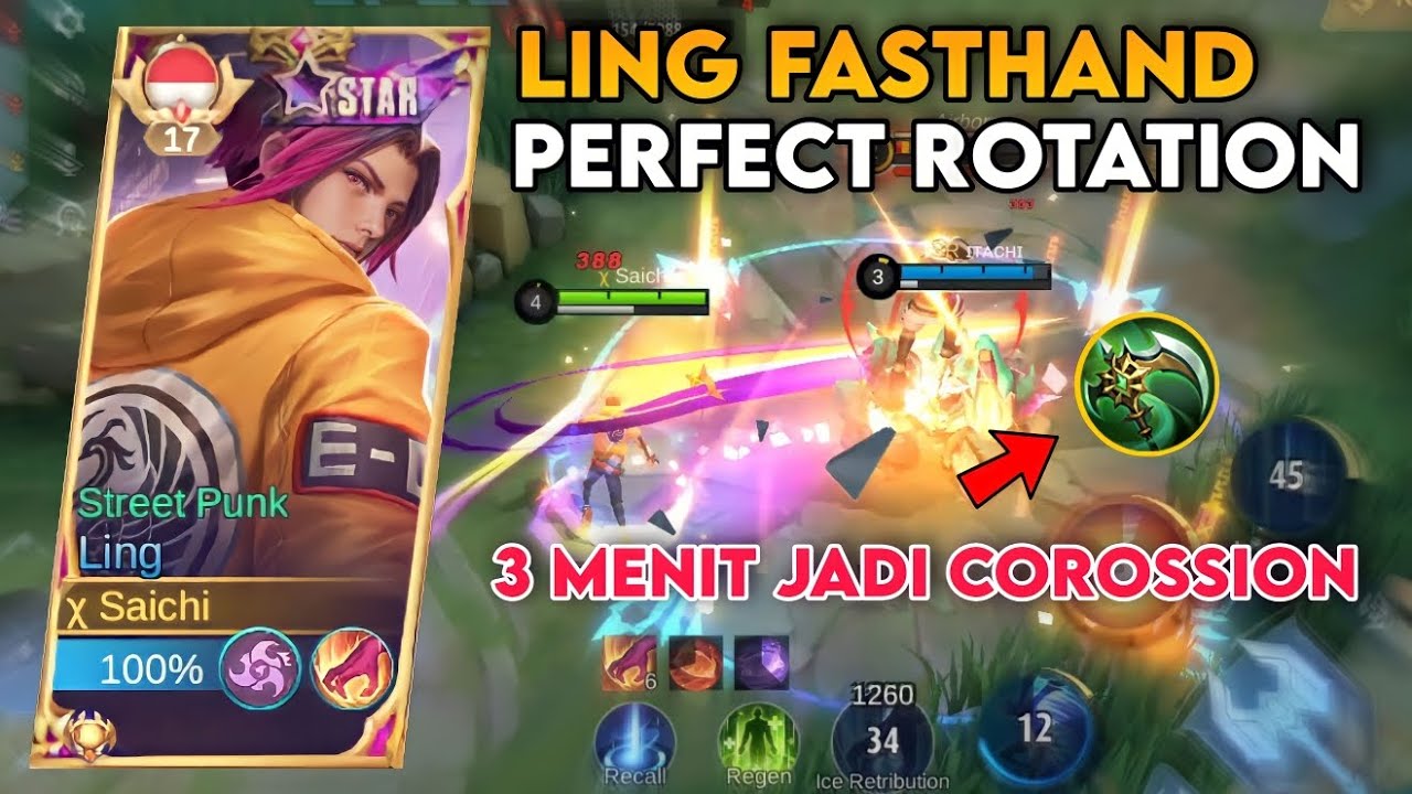 LING FASTHAND PERFECT ROTATION GAMEPLAY | ONLY 3 MINUTES FOR COROSSION ...