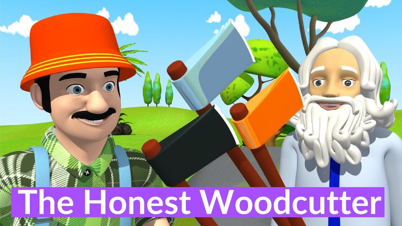 The Honest Woodcutter | Aesop Fables | Woodcutter Story in English ...