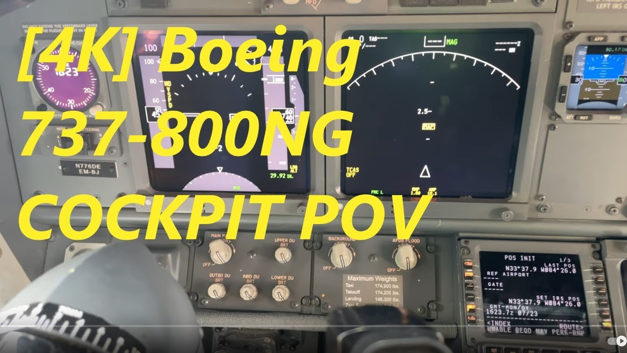 Boeing 737-800 B738 Cockpit POV - YouTube