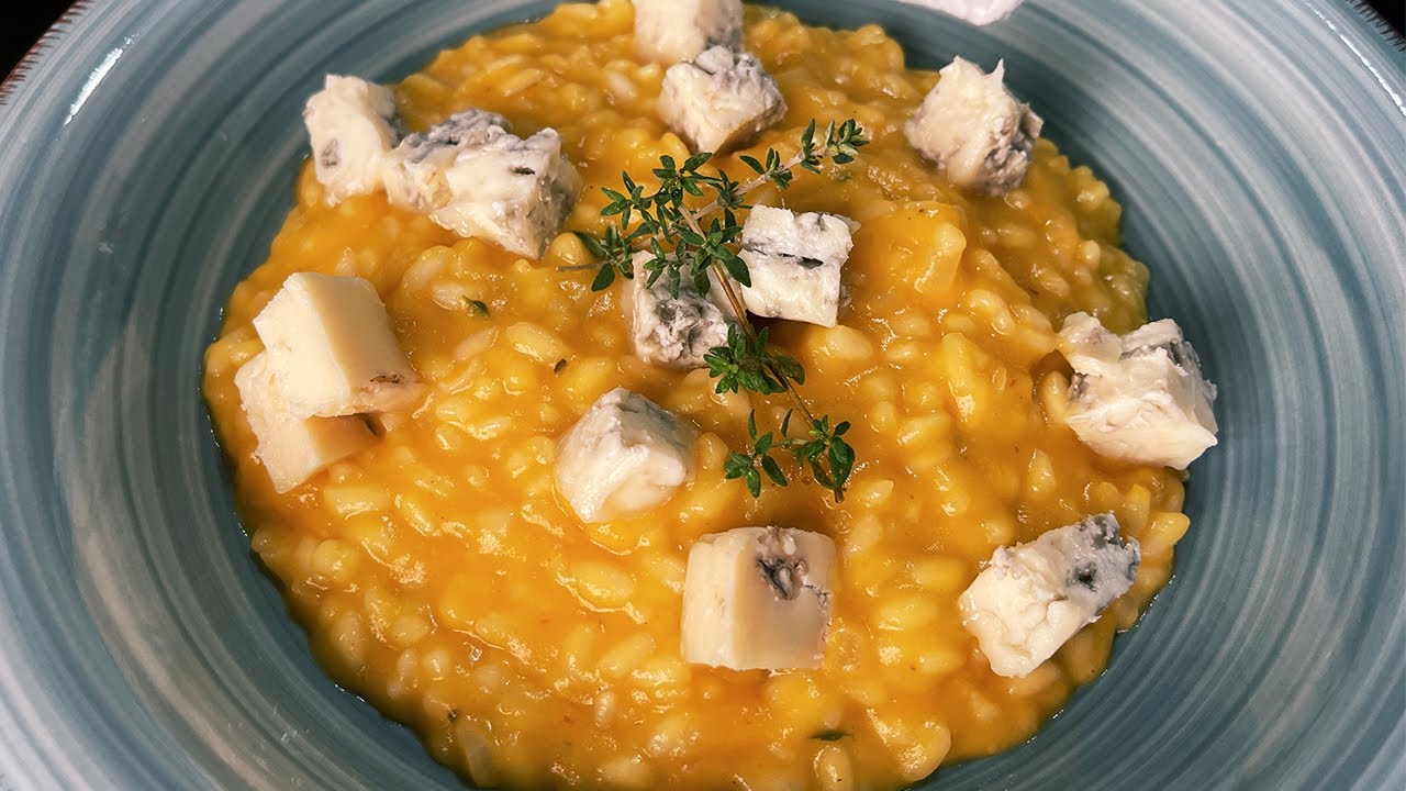 Pumpkin Risotto with Gorgonzola Recipe | Rainbow on a Plate - YouTube